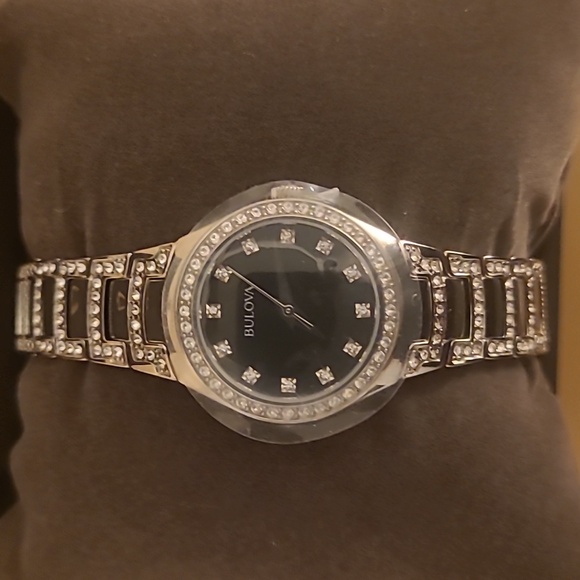Bulova | Accessories | Bulova Crystal Watch Silver | Poshmark